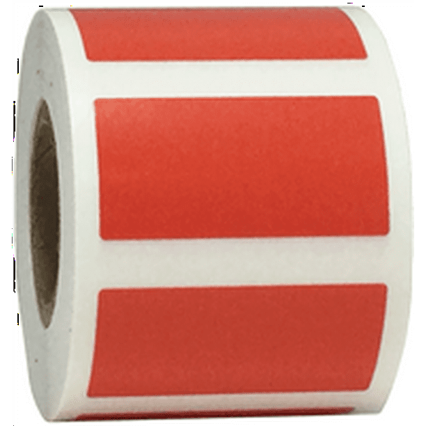 Red Rectangle Stickers | 0.75 x 1.5" Inch | 500 Pack - Walmart.com ...