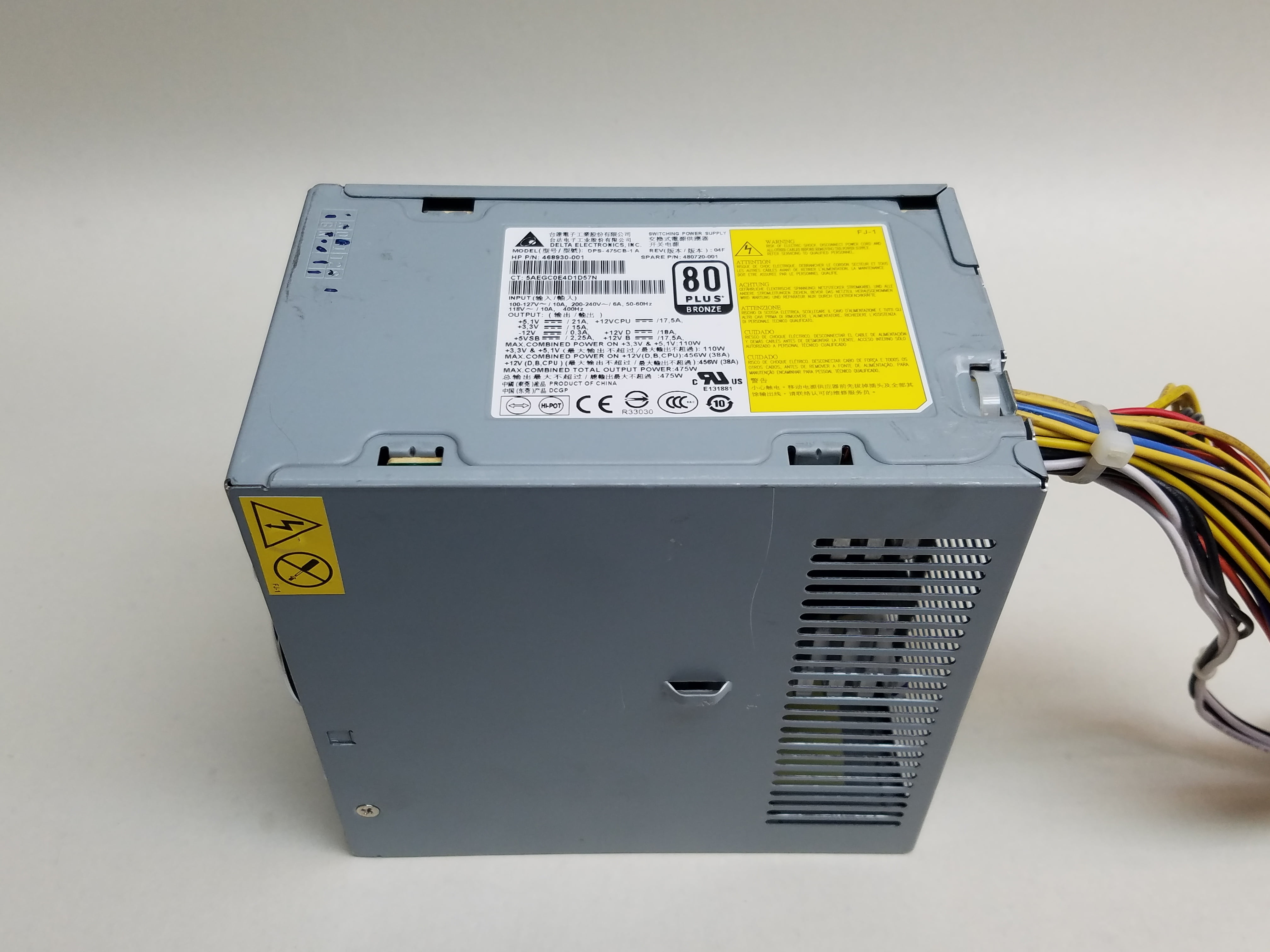 Pre-Owned HP 468930-001 Z400 Workstation 475W 24 Pin Desktop Power ...