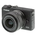 Canon EOS M200 w/ 15-45mm Lens - Black +64GB +Ext Bat+ 9 PC Filter+1Yr ...