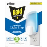 Raid Essentials Flying Insect Light Trap Starter Kit, Electric Flying ...