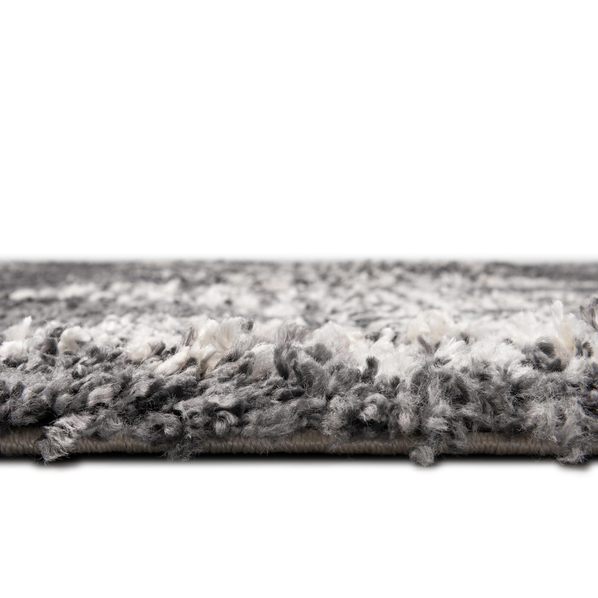 Rugs.com Serenity Shag Collection Rug – 10' x 14' Gray Shag Rug Perfect ...