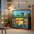 Aheaplus Reptile Tank Stand Fish Tank Stand with Power Outlets & LED ...
