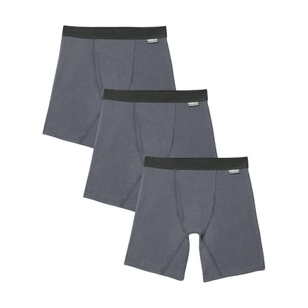 Fruit of the Loom Men's Crafted Comfort Boxer Briefs, Black Heather ...