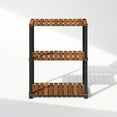 Furinno Turn-N-Tube 3-Tier Wood Slat Multipurpose Shelf Display Rack ...
