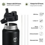 HydroPal 64oz Stainless Steel Water Bottle, Insulated, 2-in-1 Lid, Wide ...