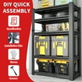 IKIMI 47.2" W Garage Shelving 3000LBS Heavy Duty Storage Shelves ...