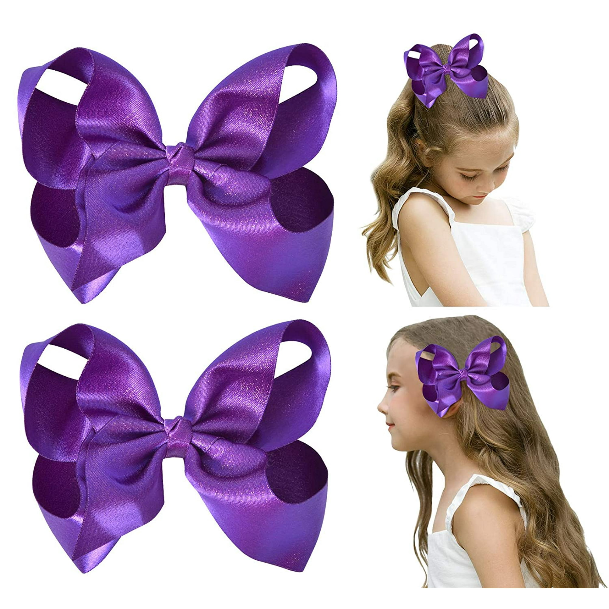 Click here for Chlua 2 Pcs 6 Big Hand-Made Shiny Glitter Ribbon H... prices