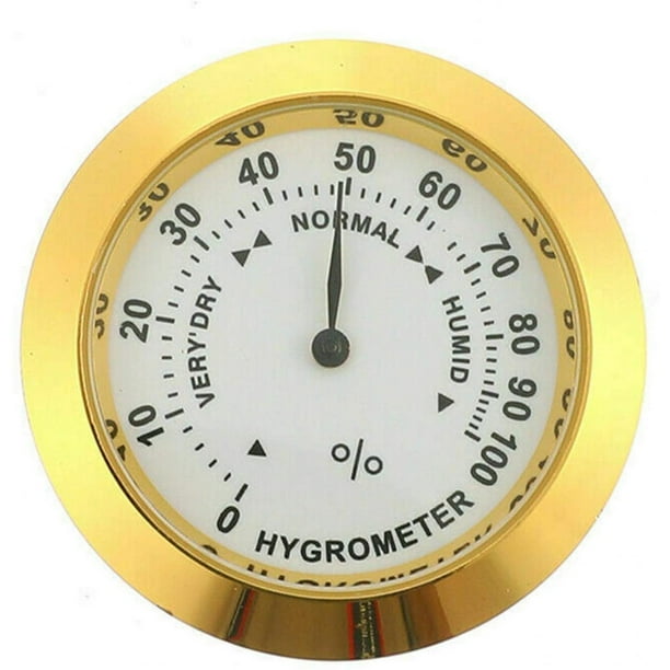Analog cigar hygrometer, precision round glass hygrometer for cigar box ...