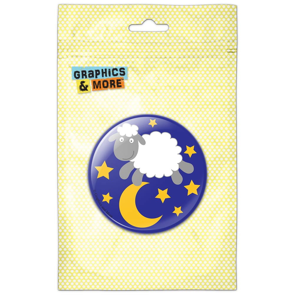 Counting Sheep Jumping Over The Moon Refrigerator Button Magnet ...