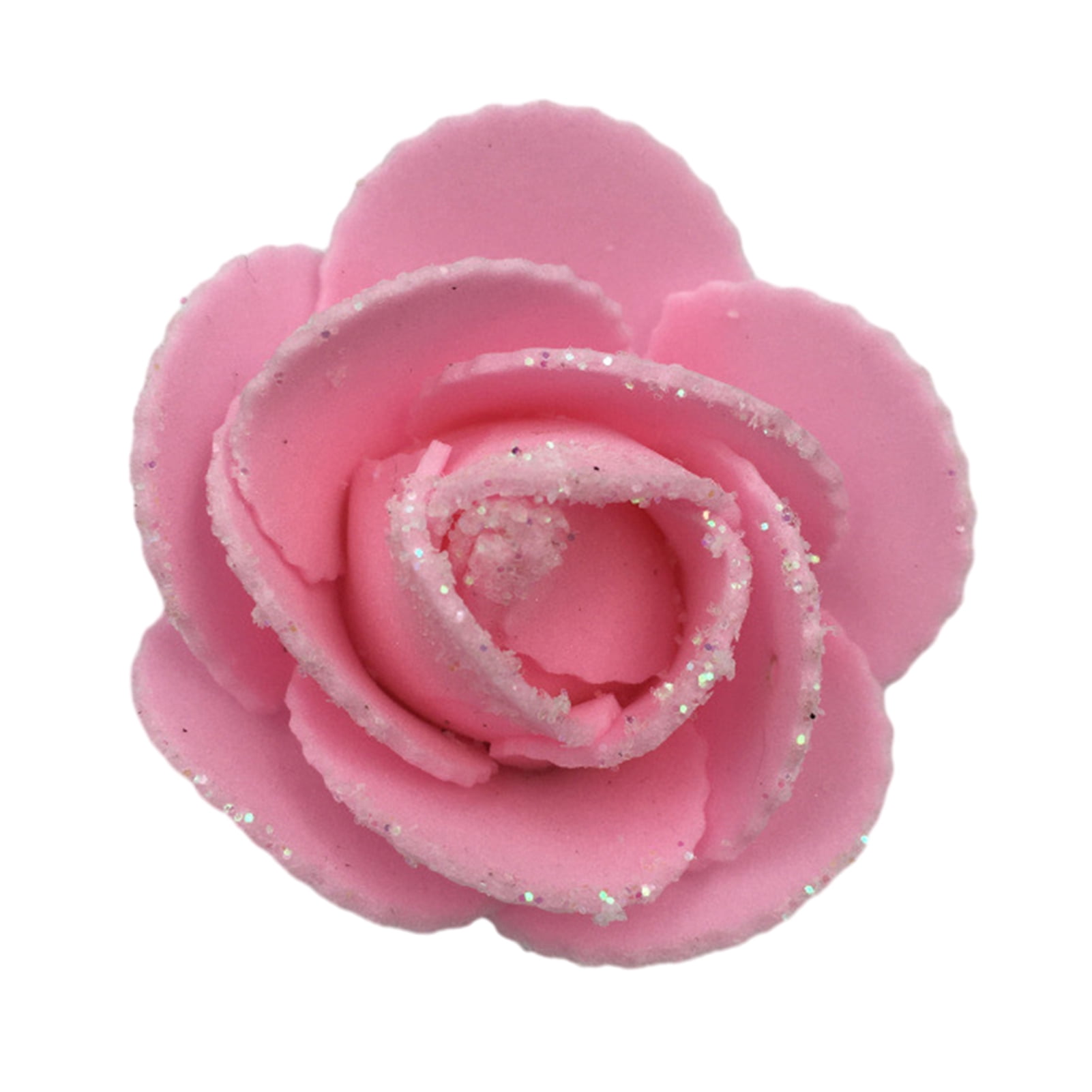 DISHAN Gold Powder Spray Simulation Rose Head - 50Pcs, 5cm, Realistic, Sawtooth Rose, DIY ...
