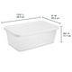 Sterilite Set of (10) 6 Quart Storage Boxes, Clear Plastic Storage Bin with Snap-on Lid, White ...