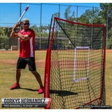 PowerNet 5x5 Baseball Softball Practice Hitting Net Bundle (w/ strike ...