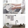 Blue Red Ethnic Dish Towels Set, Waffle Weave Kitchen Towels 2 Pieces ...