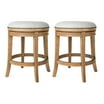 Maven Lane Adrien Counter Stool, Reclaimed Oak, Ronan Stone Vegan ...