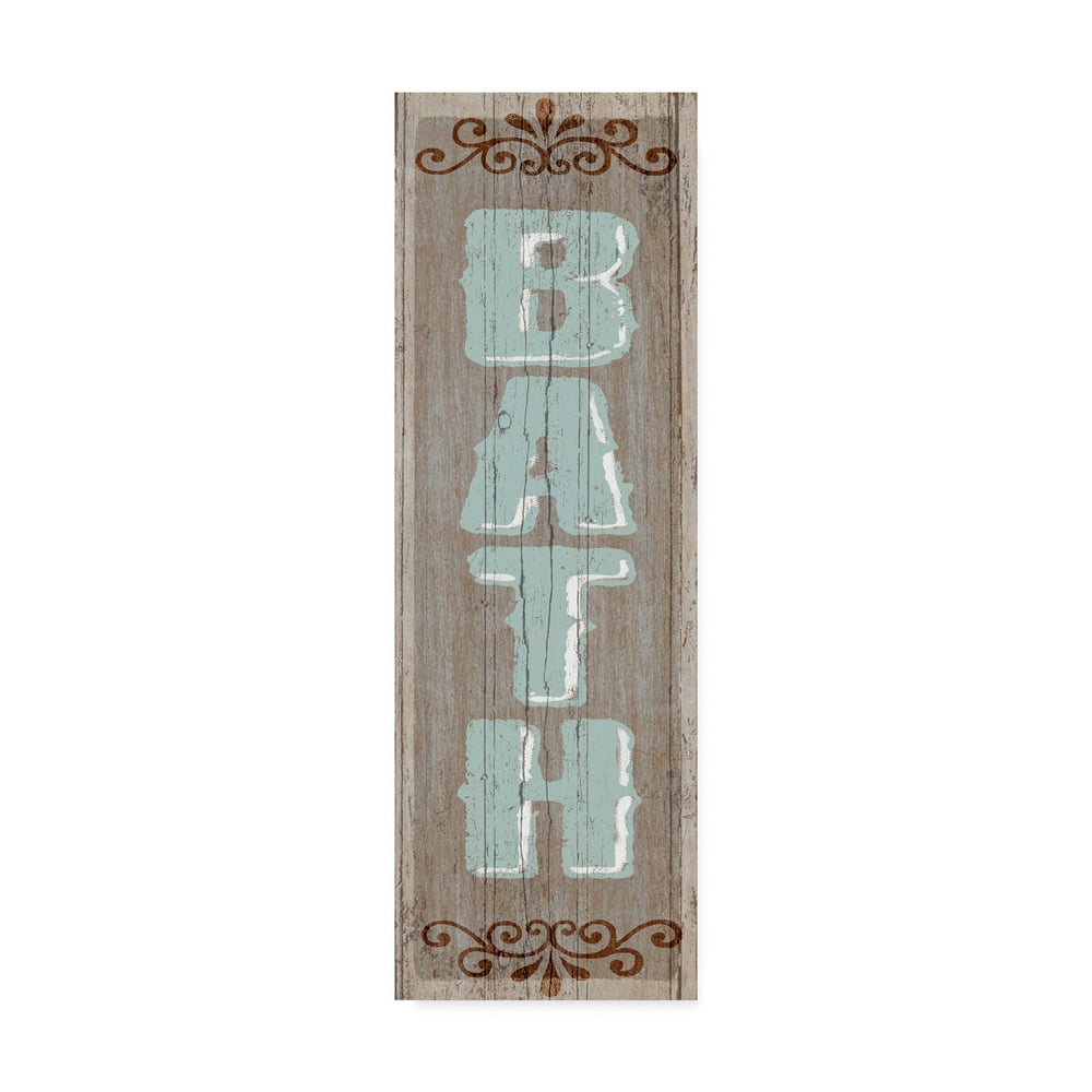 Trademark Fine Art 'Bath Sign 1' Canvas Art by Art Licensing Studio ...