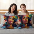 African Women Throw Pillow Covers 20 x 20 Inch Pillow Covers Set of 2 ...