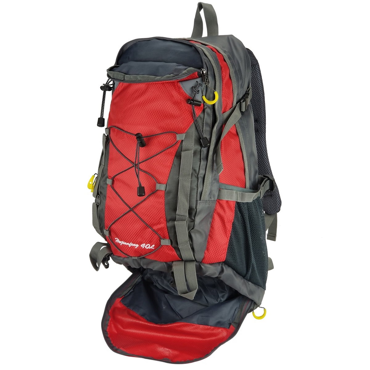 Red 40L Expedition Backpack Water Resistant Bag Sport Hiking Camping ...