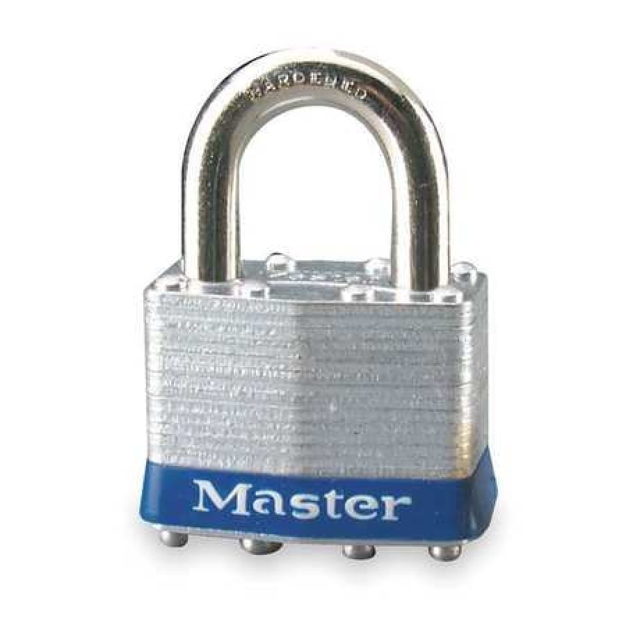 Master Lock 1-5/16" H x 1" W x 1-3/4" L Steel 4-Pin Cylinder Padlock 1 ...