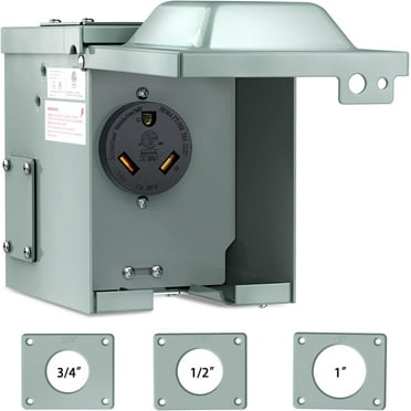 BENTISM 20/30/50A Temporary RV Power Outlet Box Electrical Outdoor ...