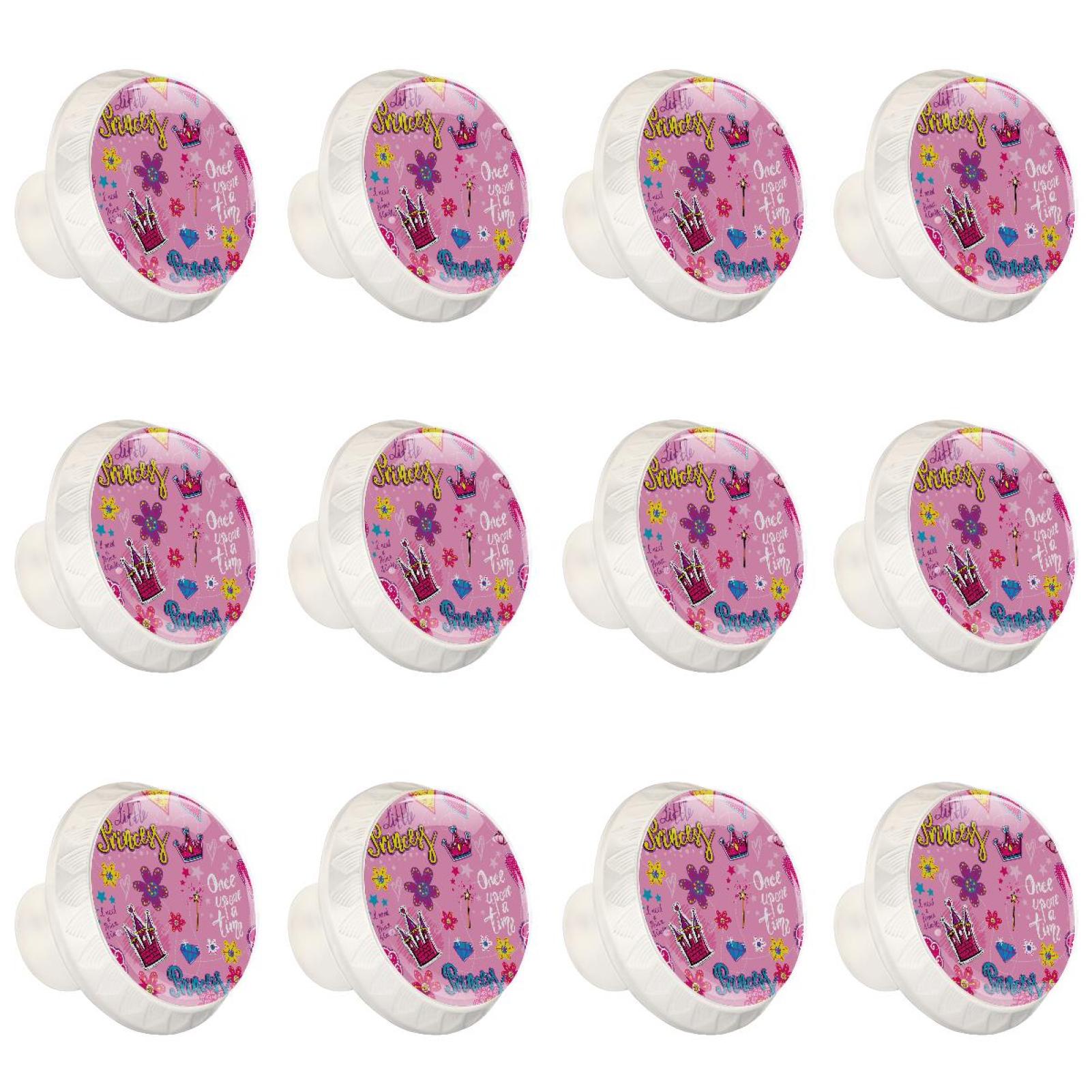 12 Pcs Crown Magic Wand Gifts Flowers Princess Knobs for Kitchen ...