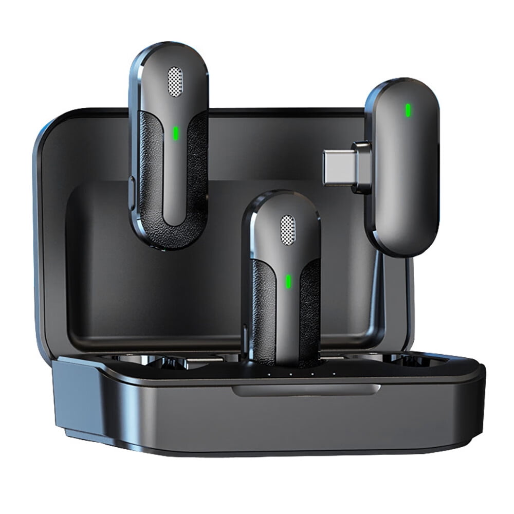 Wireless Lavalier Microphone for Type-C Device, 2 Pack Mini Microphone ...