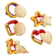 Stainless Steel Dinosaur Cartoon Sandwich & Toast Cutter, Blue & Orange ...