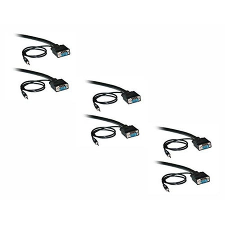 VGA SVGA Monitor Cable with Audio 10 Feet (3 Meters) HD15 (Male to Male ...
