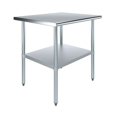 ModFusion NSF Stainless Steel Portable Work Table with Adjustable Legs ...