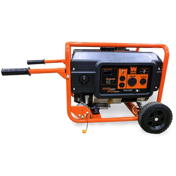 WEN 4375-Watt Dual Fuel Portable Generator with Wheel Kit and CO ...