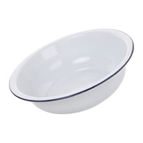RENACLIPY White Vintage Enamel Wash Basin Easy to Clean Large Capacity ...