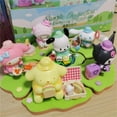 Sanrio Camping Friends Anime Blind Box Kuromi Cinnamoroll Pom Pom Purin ...