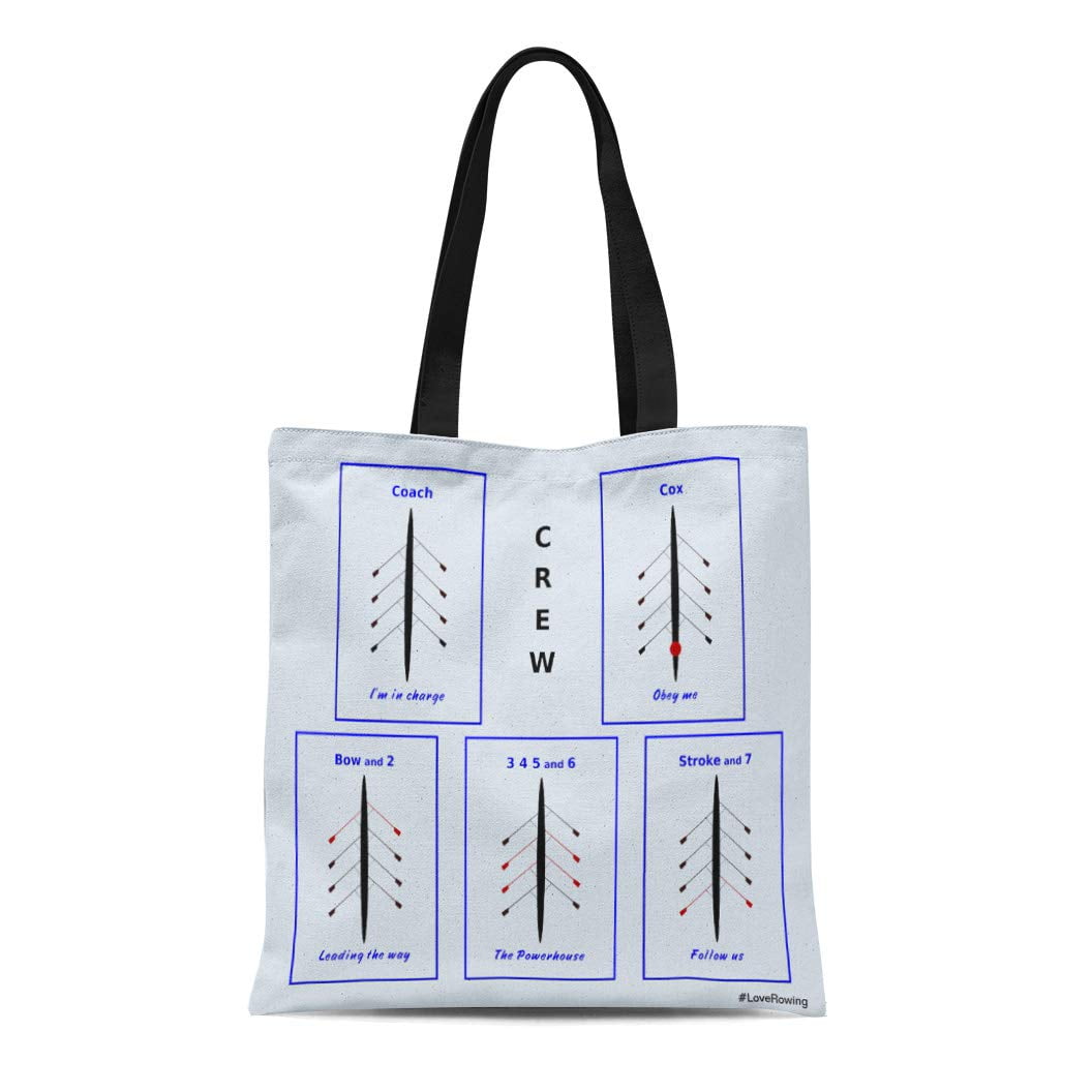 ASHLEIGH Canvas Tote Bag Sport Crew Rowing Responsibility Oars ...