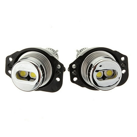 2x Bright White LED Angel Eye Halo Ring Marker Light Bulb 6W For BMW ...