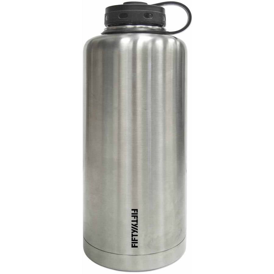 Fifty Fifty Steel Barrel Style Growler Bottle, 64 oz - Walmart.com ...