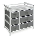 Badger Basket Modern Baby Changing Table with Six Baskets - White ...