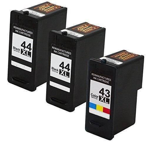 3 Packs Ink Cartridge Replacement For Lexmark 43XL & 44XL 18Y0143 ...