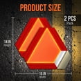 YEMNPIOS 2 Pcs Slow Moving Vehicle Sign Triangle 14x16 Inch Reflective ...