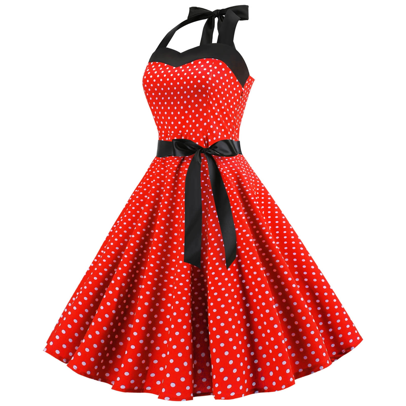 Click here for Pompotops Fashion Womens A Line Flare Vintage Dres... prices