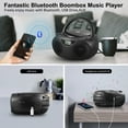 Portable CD Boombox with Bluetooth, USB,AUX,AM/FM Radio,LCD Display ...