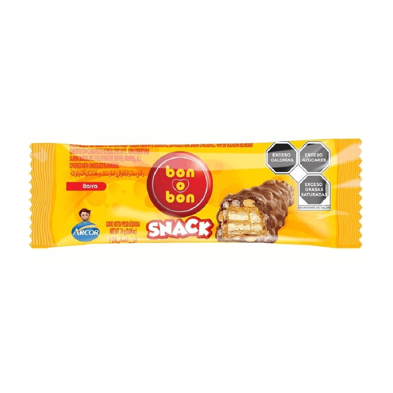 Chocolate Bon o Bon snack en barra 24 g | Walmart en línea
