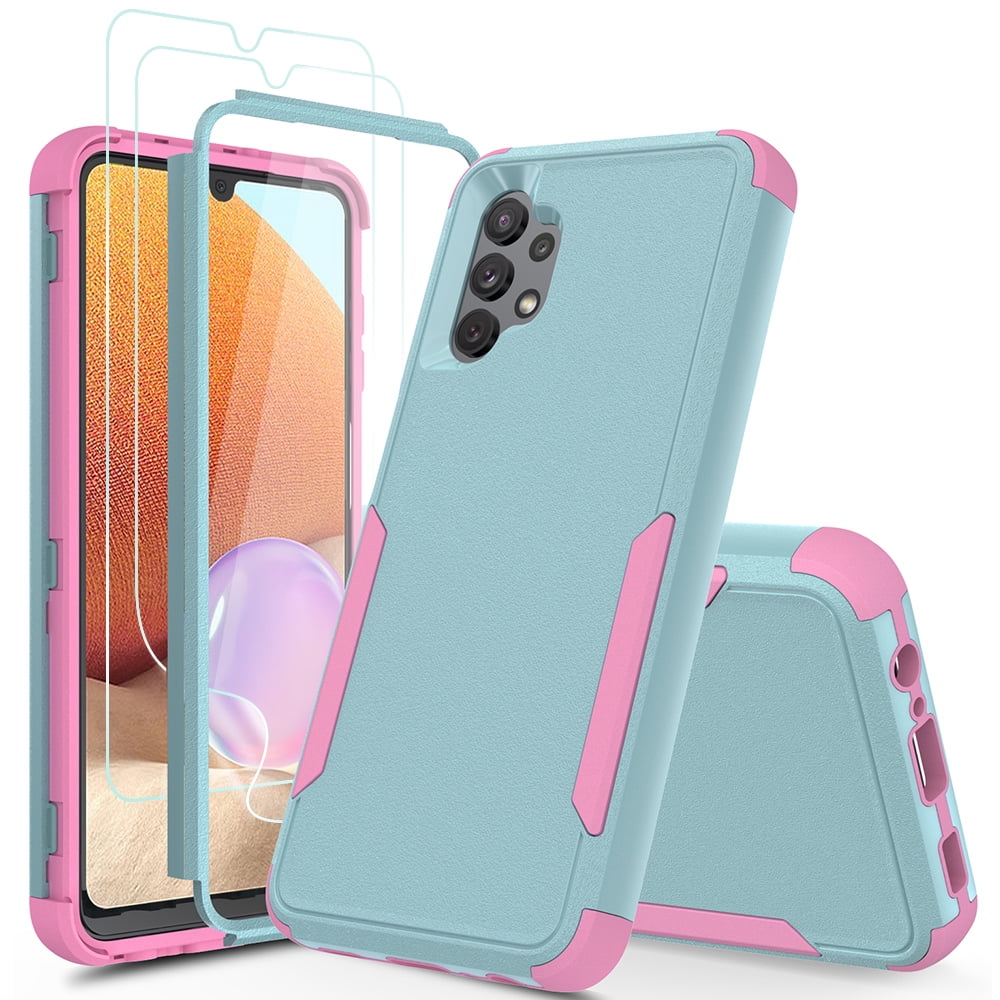 NIFFPD Samsung Galaxy A32 5G Case with Screen Protectors, Shockproof ...