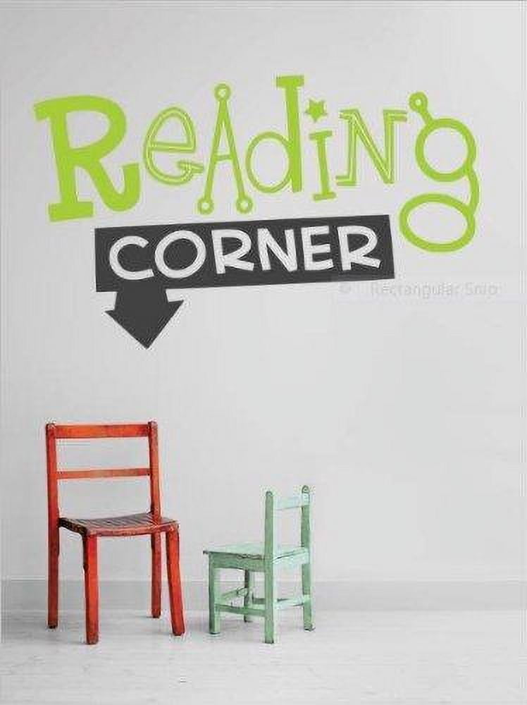 Students Reading Corner Cute Education Wall Decal Decoration Reading ...
