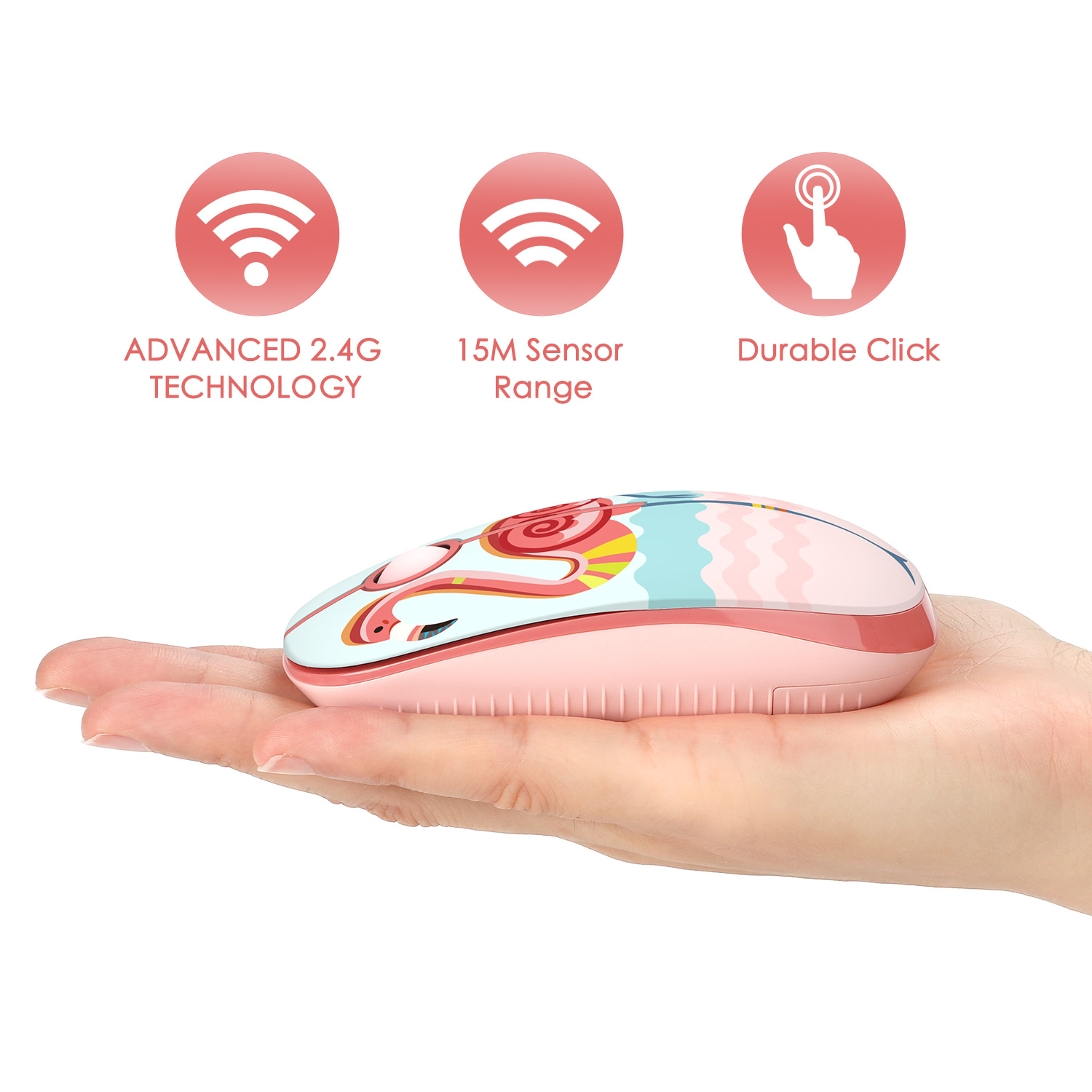 Buy Jelly Comb 2.4G Wireless Mouse with Nano Receiver, Noiseless ...