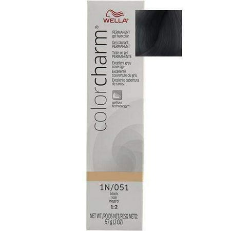 Wella Color Charm Gel Permanent Hair Color - 1N/051 Black - 1N/051 ...