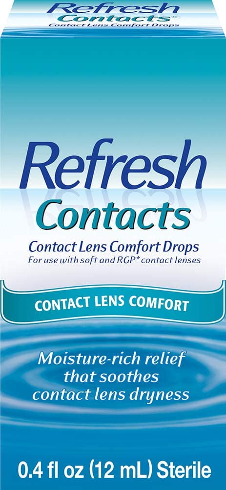 Refresh Contacts Contact Lens Comfort Eye Drops, 0.4 fl oz (12mL ...