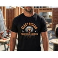 CLOTEX Powering America T-Shirt Eagle Logo USA Gift, Ash Grey XL ...