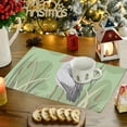 7 Piece Linen Table Runner and Placemats Set, Shoebill Stork Swamp ...