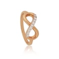 0.12 Ct. IGI Certified 18k Rose Gold Diamond Infinity Love Band Promise ...