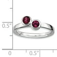 Sterling Silver Dbl Round Rhodolite Garnet Ring - Walmart.com