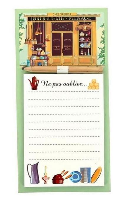 CMP Paris French Magnetic notepad with pencil Ne pas Oublier (Don't ...